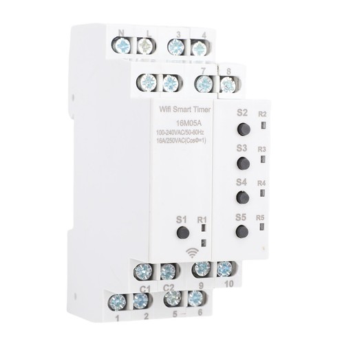 Smart WiFi Timer 5 Isolated Channels Timer With External Switch Remote ...
