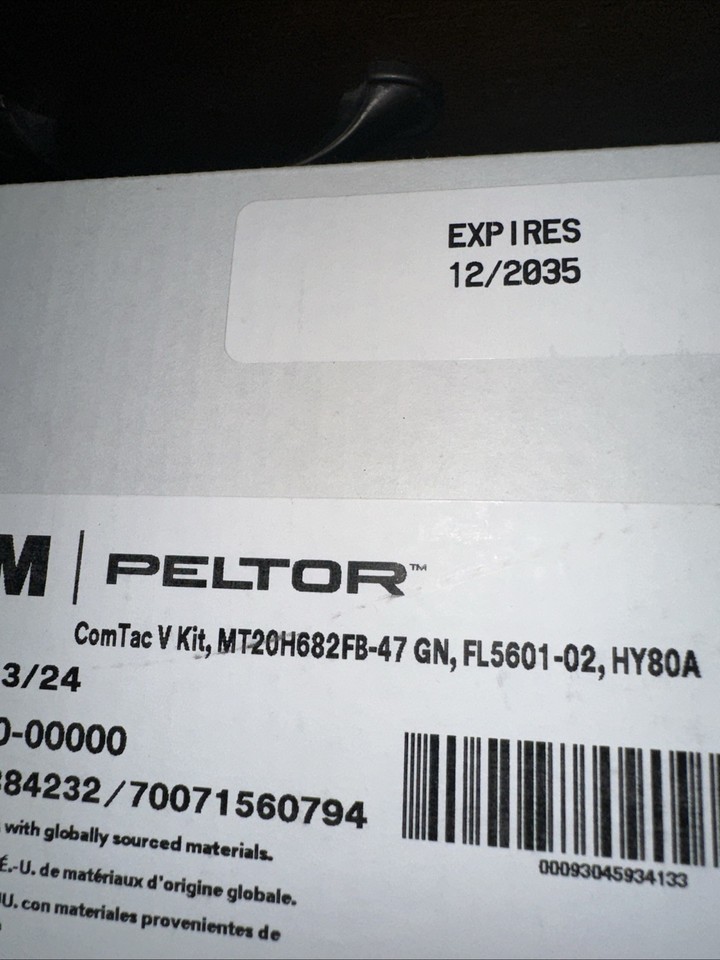 3M Peltor GN Comtac V Single Comm Headset Green w/ PTT, Gel Cups, & Bag ...