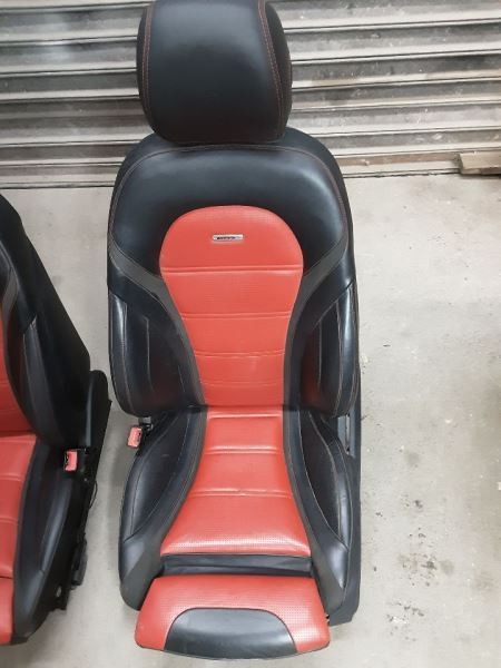 2016 MERCEDES BENZ C63S AMG RED AND BLACK FRONT SEATS SMALL RIP | eBay