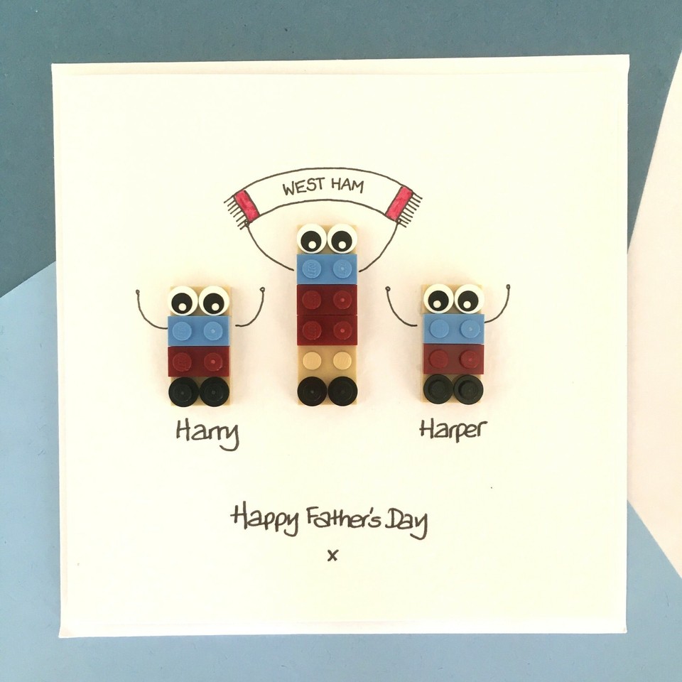 Personalised family any Football team birthday or father's day card ...