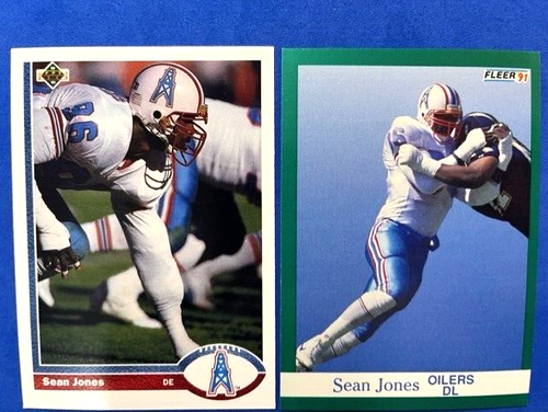 NFL - Sean Jones 1991 Upper Deck & 1991 Fleer Football - Oilers | eBay