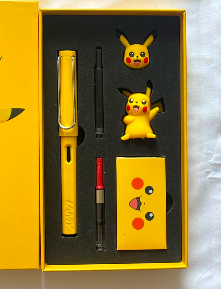 LAMY x Pikachu Fountain Pen Safari Special Set Pokemon Limited Edition ...