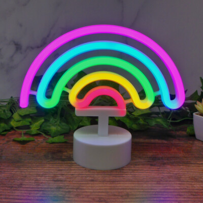Rainbow LED Neon Light Stand Bar Lamp Home Nursery Room | eBay UK