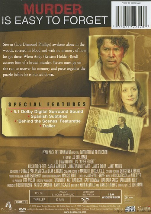 Never Forget (DVD, 2008) James Byron, Sarah Manninen, Jonathan ...