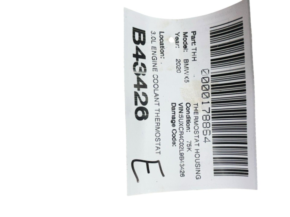 2019-2023 BMW X5 G05 3.0L ENGINE COOLANT THERMOSTAT HEAT MANAGEMENT ...