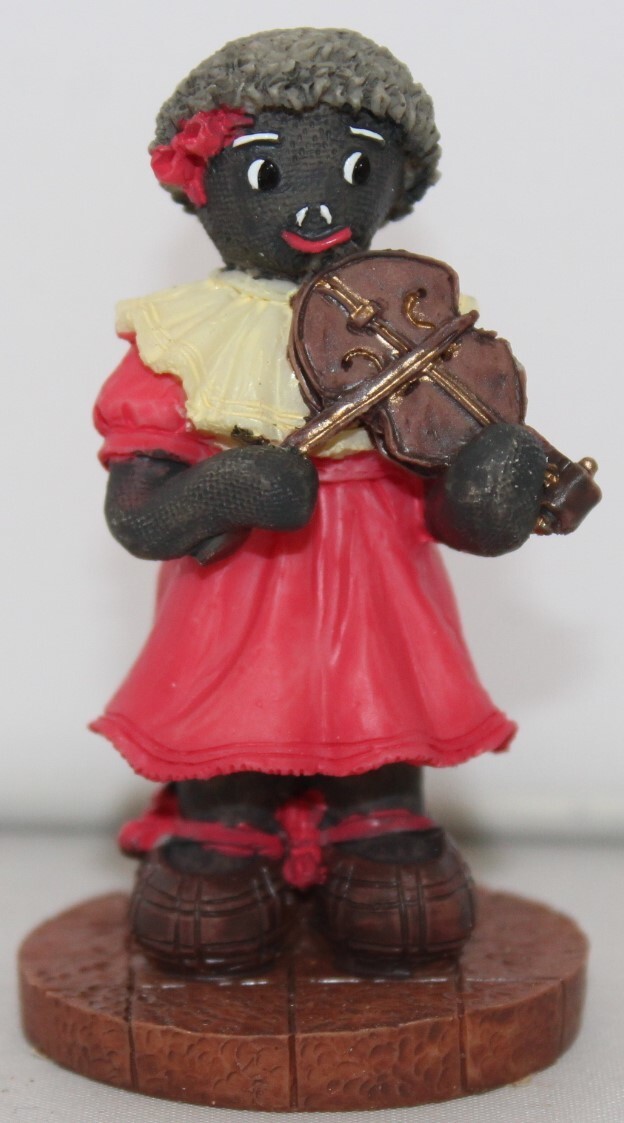 Vintage Set of 4 Different, Hand Painted, Poly Resin Minstrels ...