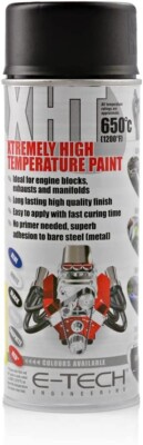 E-TECH XHT BLACK Extremely High Temperature Paint VHT Car Engine ...