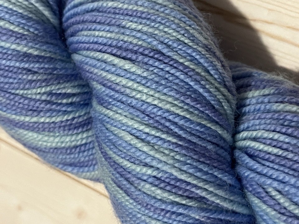 One hank Plymouth Yarn Co. Happy Feet DK yarn color 54 blue periwinkle ...