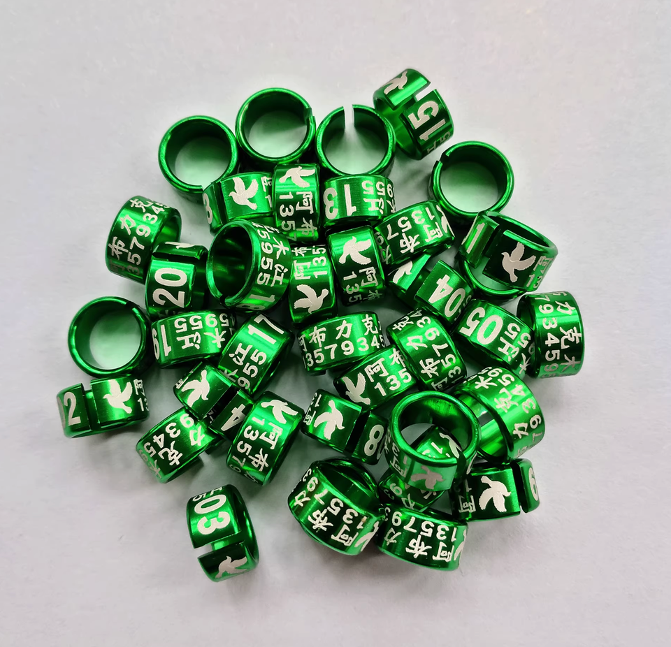 Customerized 50Pcs Birds Rings 8mm Leg Bands Pigeon Parrot Clip Rings ...