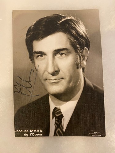 Ancienne photo dédicacée chanteur JACQUES MARS 1950 | eBay