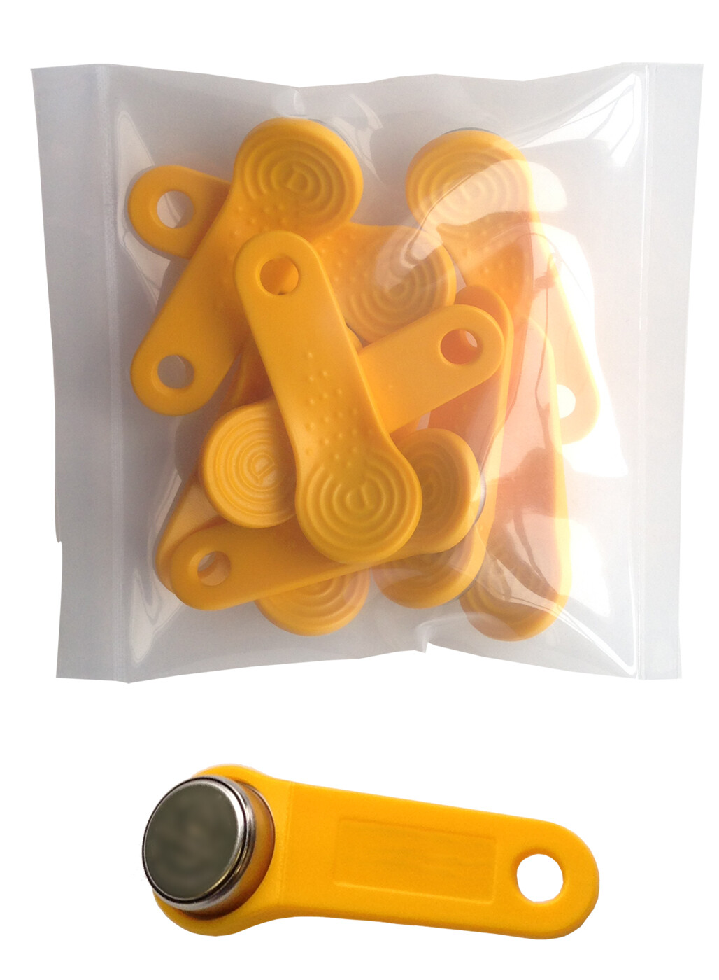 Yellow Keytabs iButtons for iButton Exaktime Job Site Time Clock | eBay
