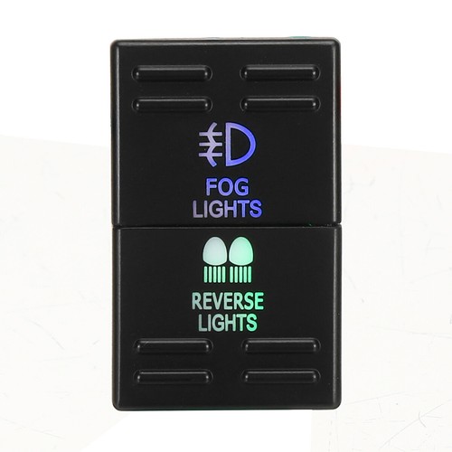 Fog Reverse Lights Dual Button LED Push Switch For Mazda BT50 Ford ...