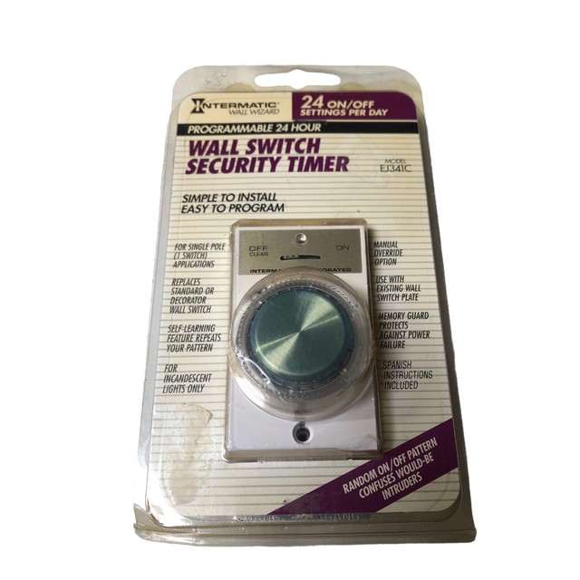 Hour EJ341C 24 Intermatic Programmable Model Security Switch Wall Timer ...