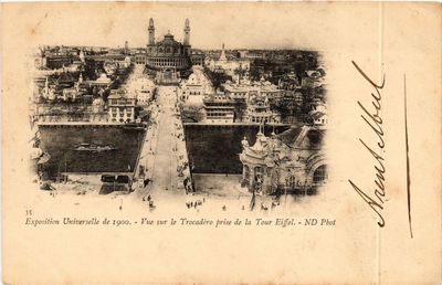 CPA PARIS EXPO 1900 - vue sur le Trocadéro (307501) | eBay