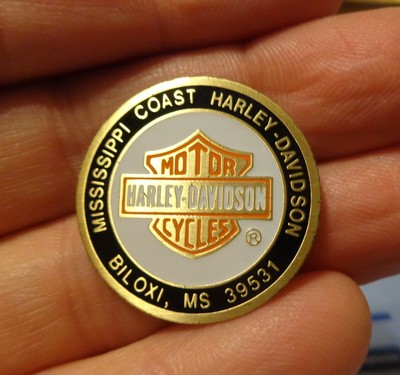 Harley Davidson Dealer lapel PIN Mississippi Coast Dip Dot style Biloxi ...