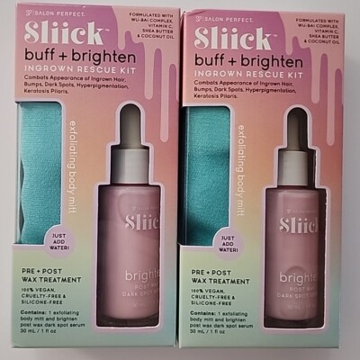 (2) Salon Perfect SLIiiCK Ingrown Hair Rescue Kit Pre & Post Wax ...