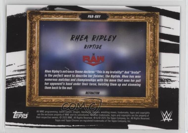 2025 Topps Chrome WWE Paradigm Refractor Rhea Ripley #PAR-RRY | eBay