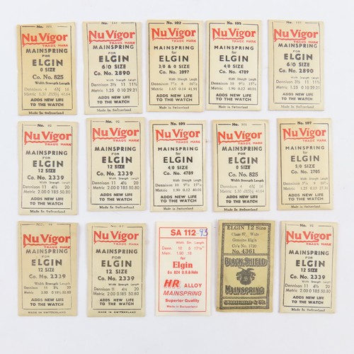 Assortment of Fifteen Elgin Blued Mainsprings | eBay