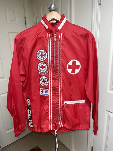 Vintage 70s Champion American Red Cross Jacket Hood Sz S 5 Patches RARE ...