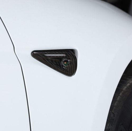 Carbon Fiber HW4.0 Side Camera Turn Signal Covers Trim For tesla Model ...