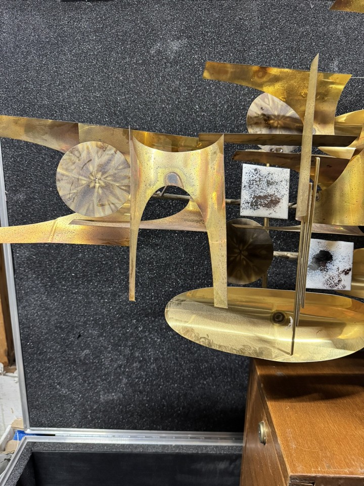 Mid Century Modern William Vose Brutalist Sculpture Wall Art Clock | eBay