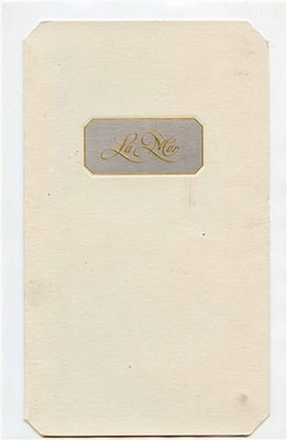 La Mer Menu Cover Halekulani Hotel Waikiki Honolulu Hawaii 1990's | eBay