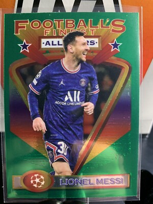 LIONEL MESSI: 2021-22 Topps Finest Flashbacks⚽️ALL-STARS GREEN🔥PSG #30 ...