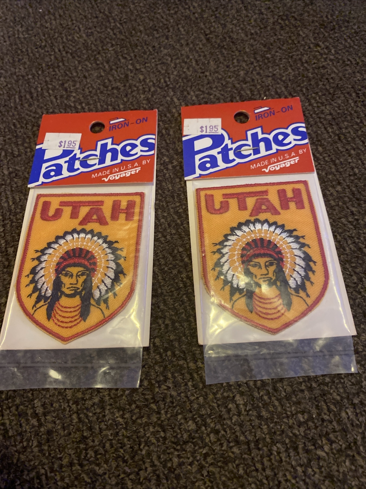VTG Lot Of 2 Voyager UTAH with Infiam Souvenir Iron On Patches | eBay