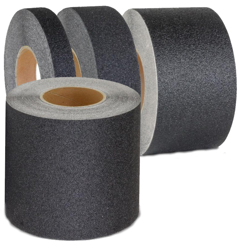 BLACK ANTI SLIP NON SKID TAPE HIGH GRIP STICKY BACKED ADHESIVE FLOOR ...