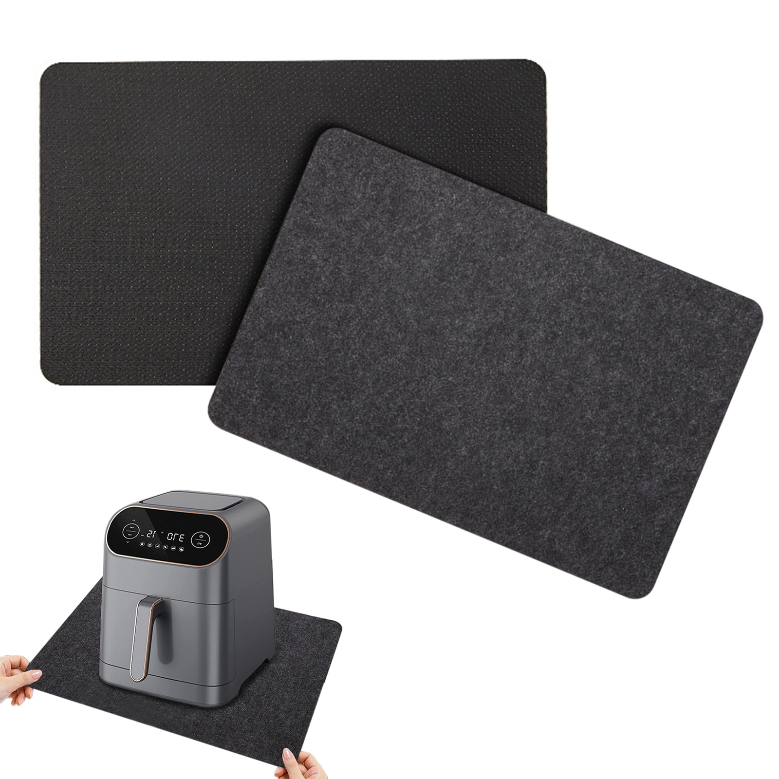 2pcs Worktop Felt Heat Resistant Mat Counter Protection For Air Fryer ...
