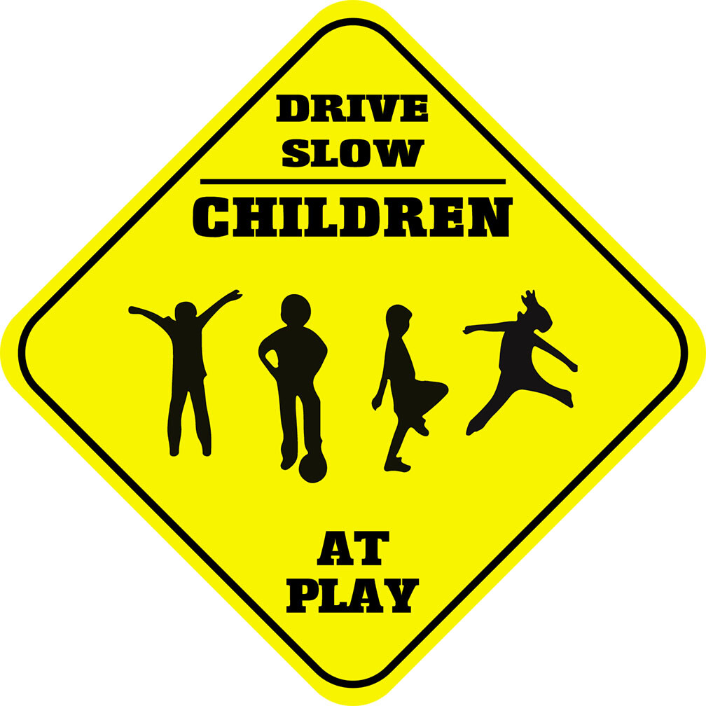 Slow Children Crossing Sign