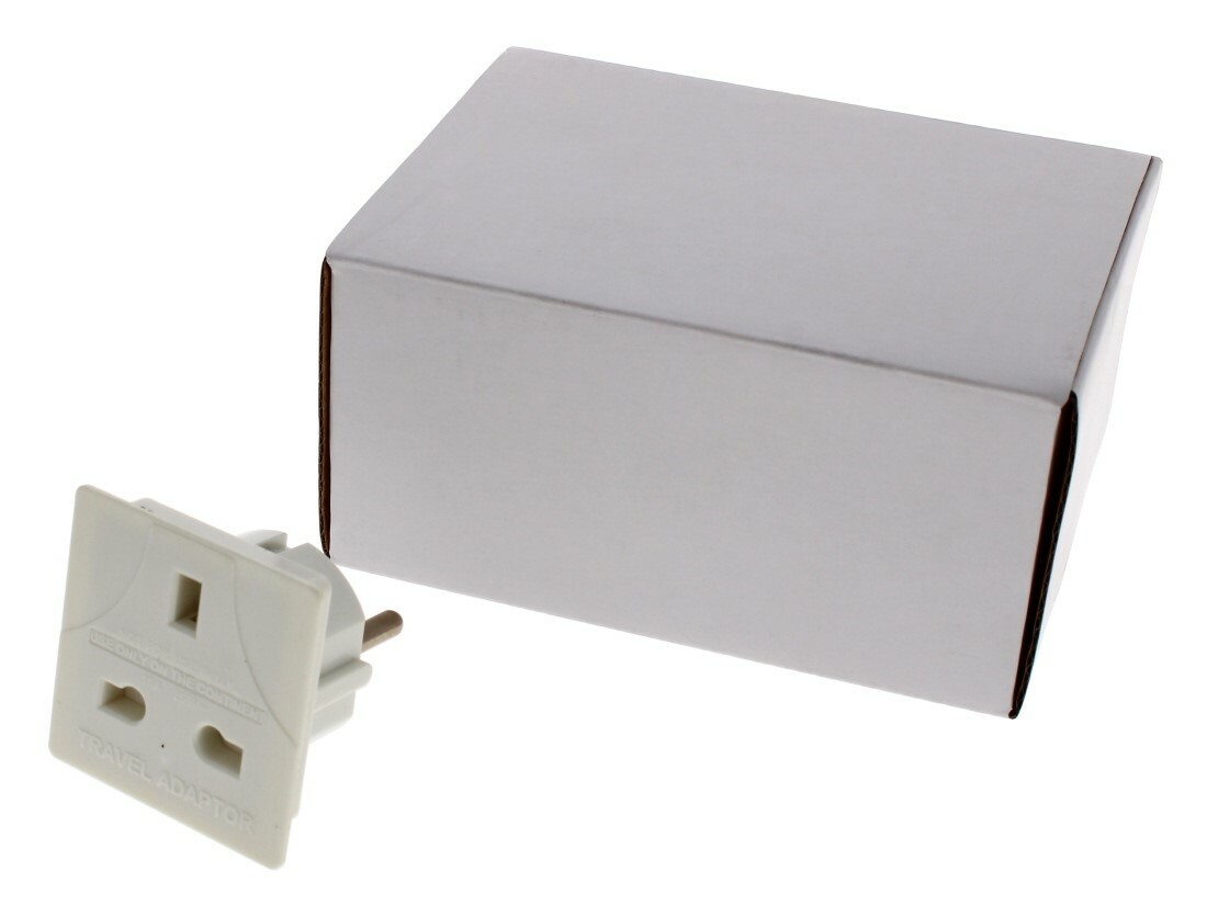 Travel Adaptors Uk to Europe Turkey Pakistan Round Pin Mains Plugs Pack ...