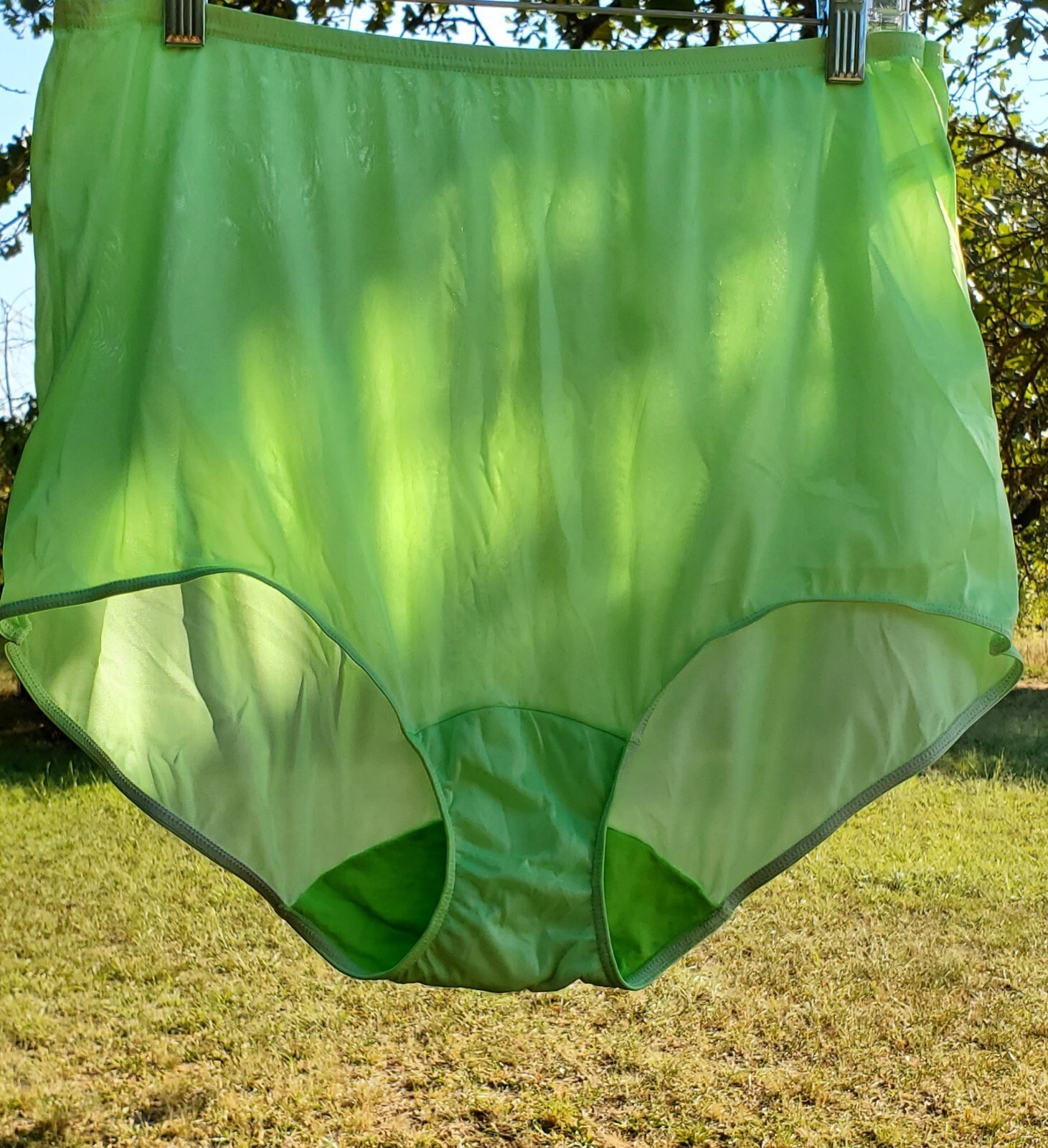 Shadowline Nylon Sissy Panty Slippery Sheer 9/2XL Scr… - Gem