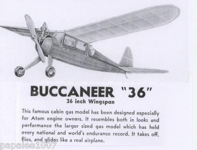 Berkeley Model Airplane Plans (FF): Buccaneer 36 Class A (1940) | eBay
