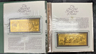 36 First Gold Bank Notes Of Belize - 22 Kt Gold Banknotes COMPLETE w ...