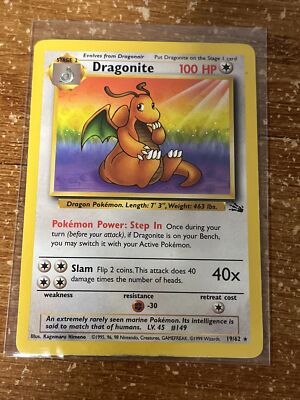 Pokémon TCG Dragonite Fossil 19 Regular Unlimited Rare | eBay