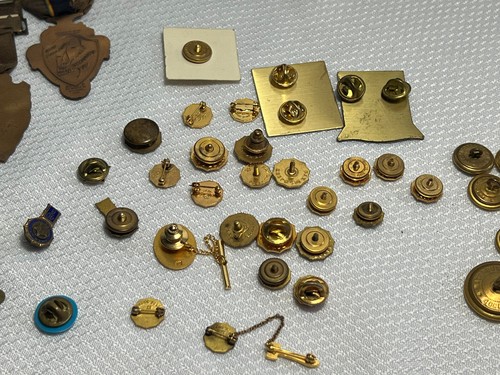 VTG Military American Legion Enamel & Metal Ribbon Pin Button Garrison ...