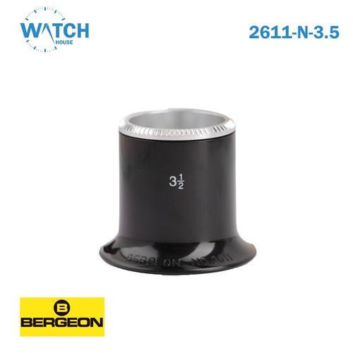 BERGEON 2611-N-3.5 Black Glass Watchmaker’s Eyepiece with 2.8x ...