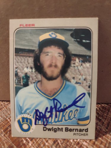Dwight Bernard Autographed 1983 Fleer Signed Baseball Card #27 ...