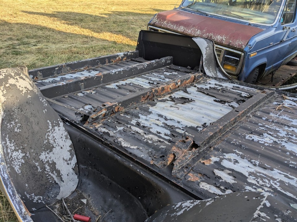 BED 86-95 Ford F150 F250 F350 8' TRUCK BED Fleetside Dual Tanks Black ...