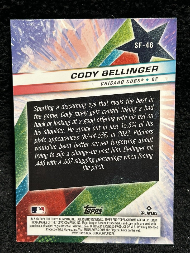 2024 Topps Cosmic Chrome Cody Bellinger Starfractor #SF-46 Chicago Cubs ...