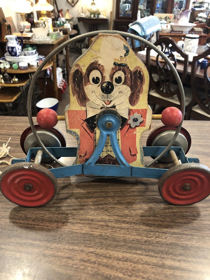 VINTAGE GONG BELL MFG DOG PULL TOY ORIGINAL | eBay