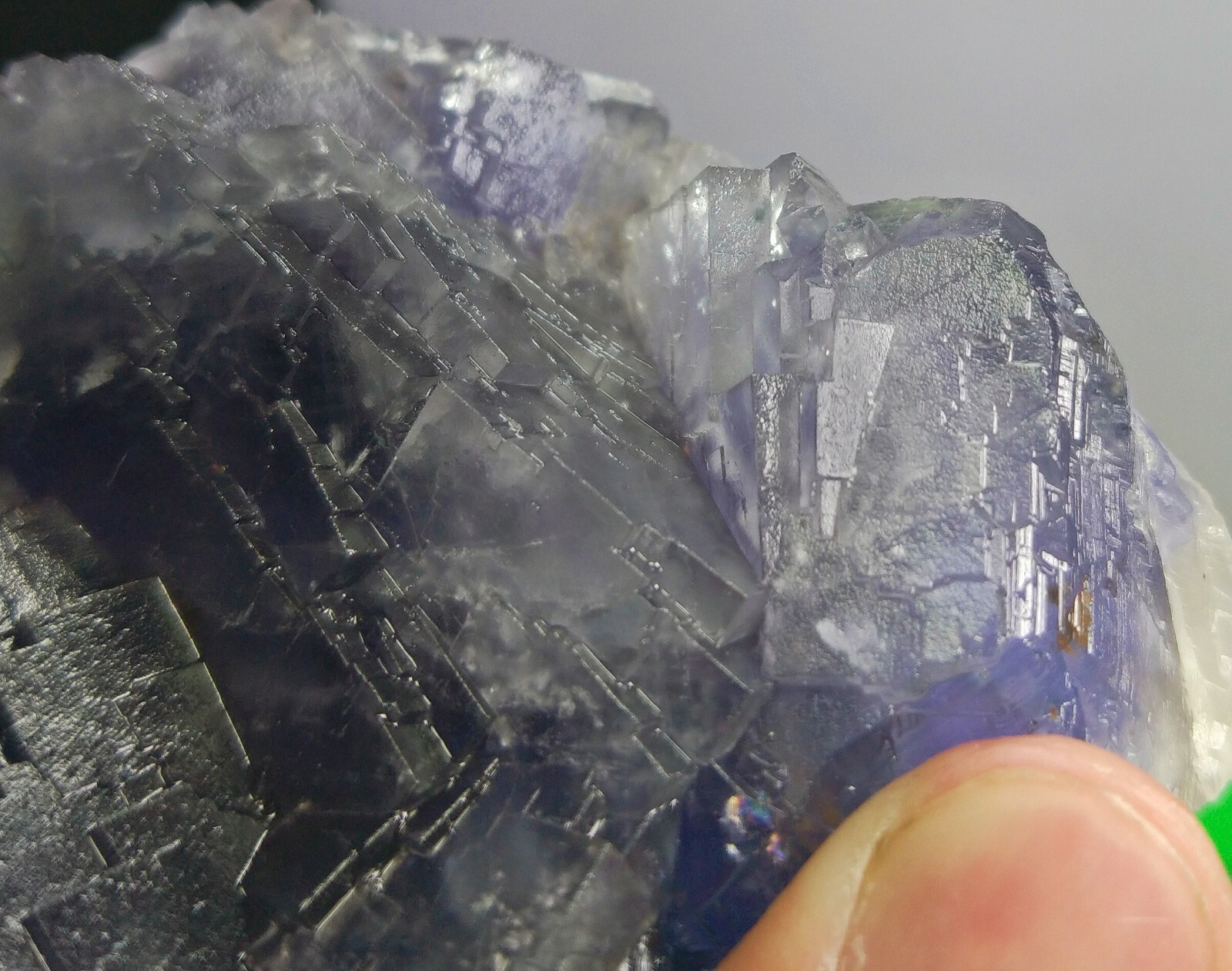 Natural fine quality aesthetic cubic blue fluorite crystal 264.4 grams ...