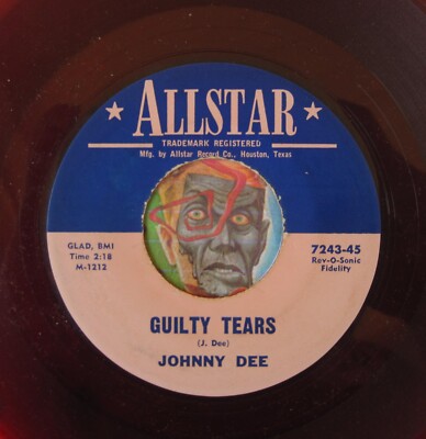 HEAR Johnny Dee 45 Guilty Tears / A Million Tears rockabilly country ...