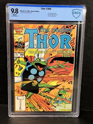 THOR #366 CBCS 9.8 WP NM/MT Marvel Comics 1986 Throg app Walt Simonson ...