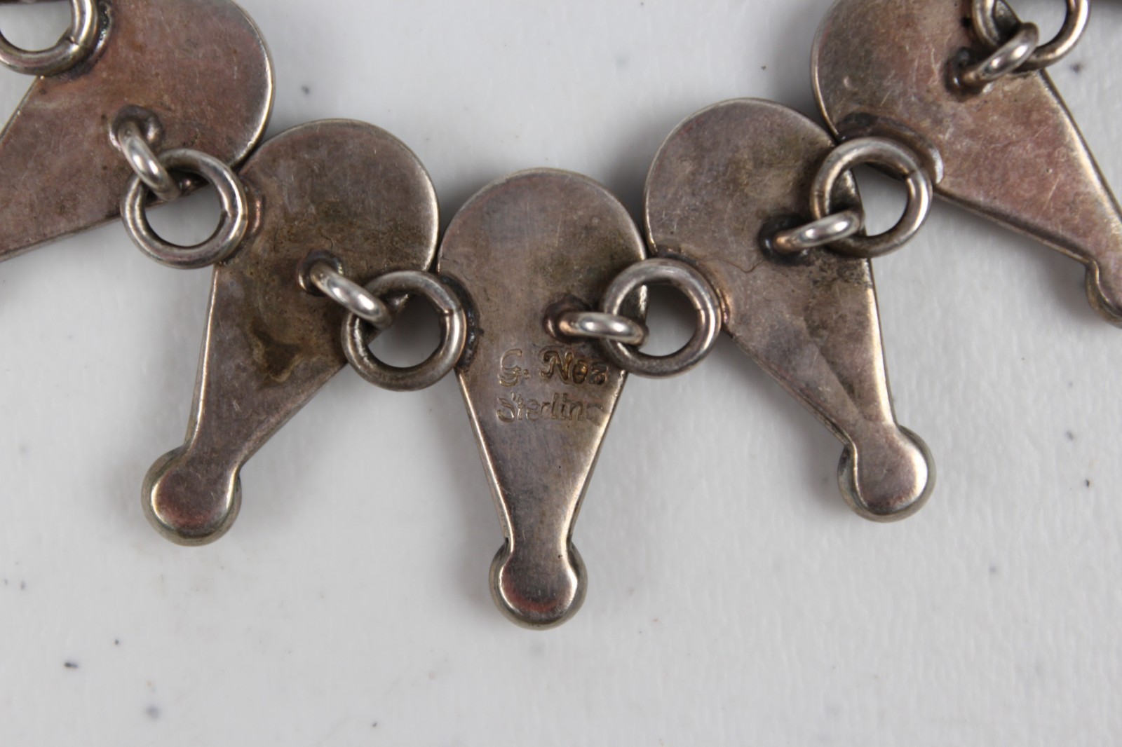 Vintage Estate Sterling Silver Fancy Link Necklace 16" | eBay