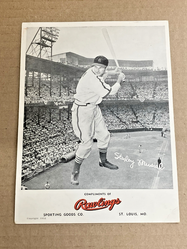 Stan Musial 1952 Rawlings Promotional 5x7 Card St Louis Vintage ...