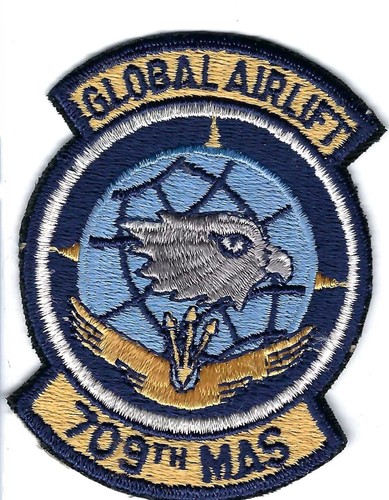 PATCH 709th MILITARY AIRLIFT SQ MAS VERS 1 DOVER AFB AS-15A | eBay
