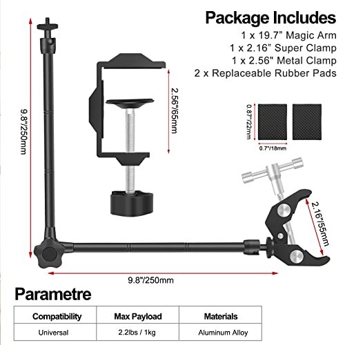 Helping Hands Soldering Clamp 19.7” Magic Arm Flexible Articulating ...