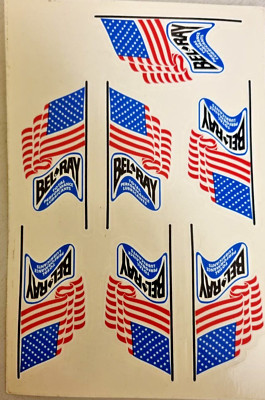 FITS BEL RAY FLAG DECAL KIT SPONSOR STICKER KIT BELRAY FLAGS ONE SHEET ...